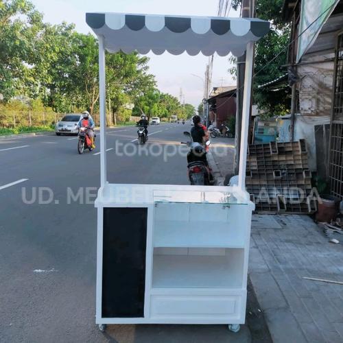 Jual booth jualan roti kekinian/booth kayu jati Belanda - Kota ...