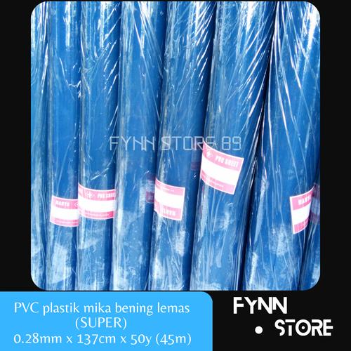 Jual PVC plastik mika bening lemas (SUPER) 0.28 mm X 137 cm x 45 m ...