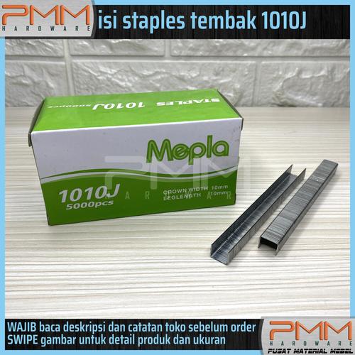 Jual isi staples tembak MEPLA 1010J | paku angin air nailer 10mm 5000 ...