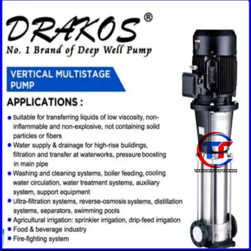 Jual Pompa Booster Drakos DVST 15-09 7,5KW 10HP 380V Vertical ...
