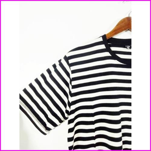 Jual KAOS POLOS DISTRO SALUR BELANG HITAM PUTIH / STRIPTEE STRIP GARIS ...