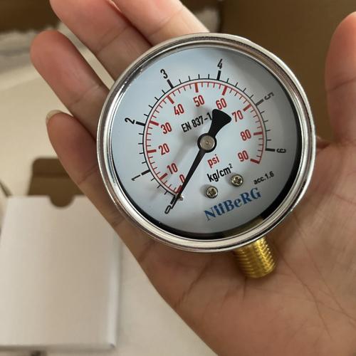 Jual Pressure gauge//manometer 2,5 inch 6 bar(kg/cm2)black steel ...