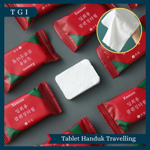 Jual TGI - TABLET HANDUK DISPOSABLE SEKALI PAKAI / MINI DISPOSABLE ...