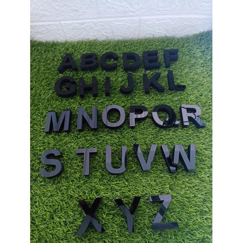 Jual Huruf Timbul Akrilik + Spon Ati 12mm (2mm+10mm) Ready Stock - 5cm ...