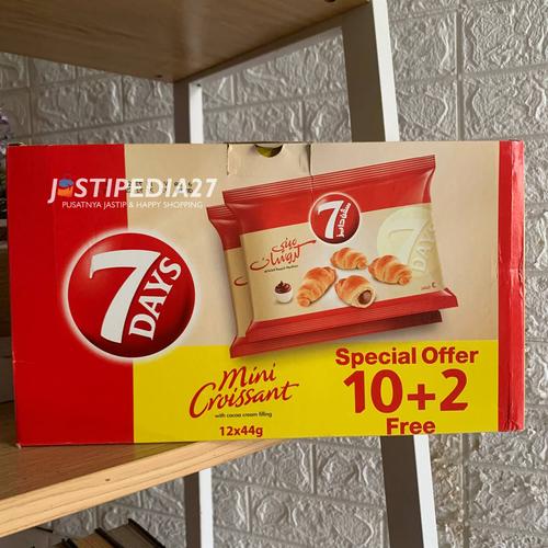 Jual 7 Days mini croissant with cocoa cream filling 12x44gr (Special ...