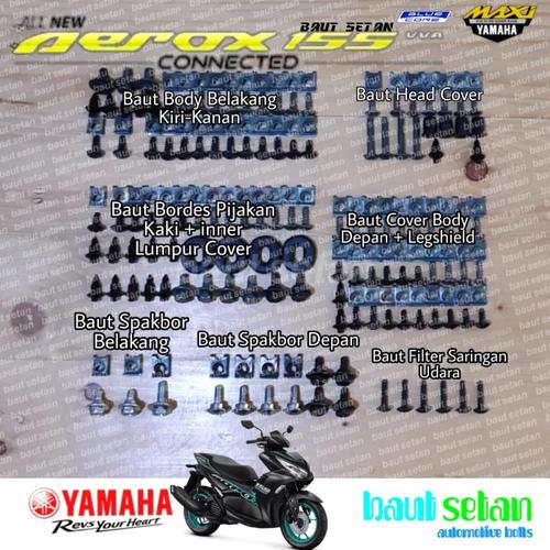 Jual Baut Ful set Body Yamaha Aerox /baut fulset aerox 2021-2022 - Kota ...