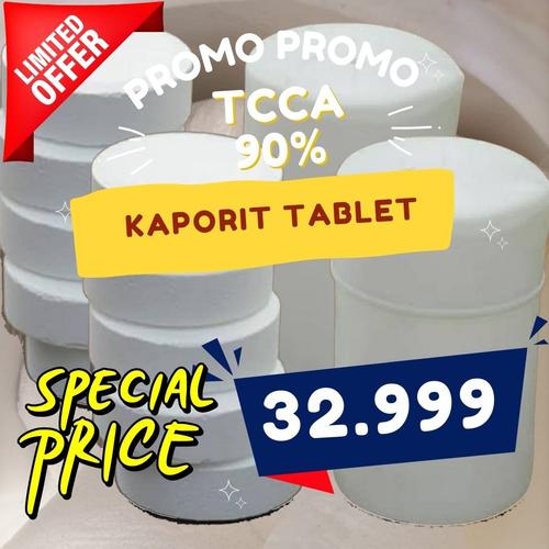 Promo KAPORIT TABLET TCCA 90% 1KG KLORIN TABLET CHLORINE KLORIN - Kab ...