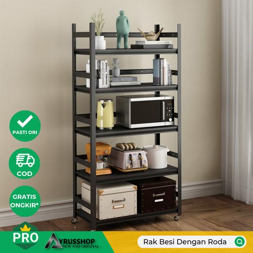 Jual Rak Besi Minimalis Dengan Roda 5 Susun Tingkat 80x35x160/Krisbow ...