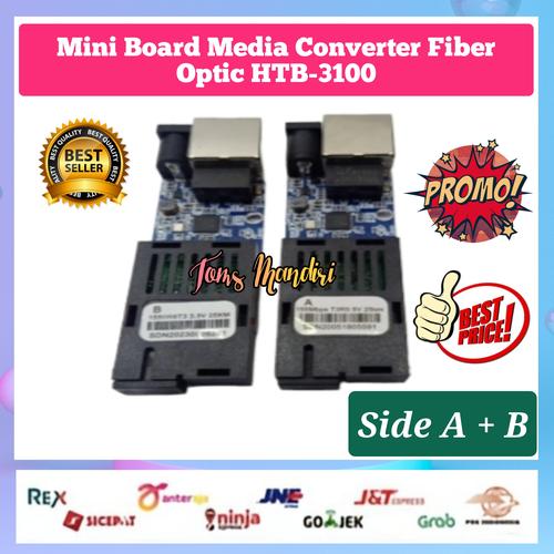Jual Mini Board Media Converter HTB-3100 10/100 Mbps Board Only 1 FO 1 ...