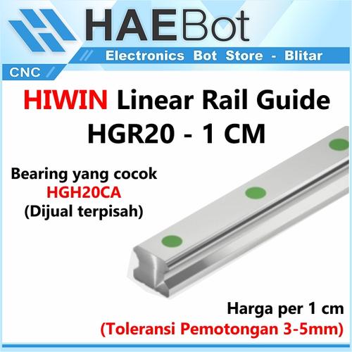 Jual [HAEBOT] HIWIN Linear Guide Rail HGR20 HGR 20 20mm 1cm Rel CNC ...