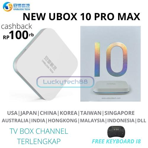 Jual Unblock Tech Ubox 10 Pro Max Generation TV BOX Android 12.0 4/64 ...