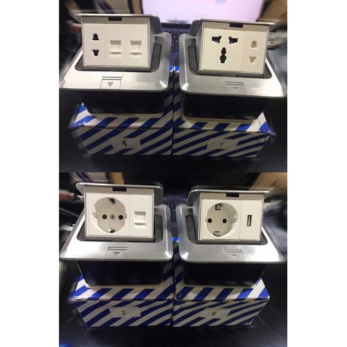 Jual STOP KONTAK LANTAI TANAM POP UP SOCKET ARDE + COLOKAN 2 PIN METAL ...