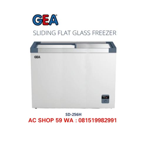 Jual GEA CHEST FREEZER SD-256H / SLIDING FLAT GLASS FREEZER 301L NEW ...