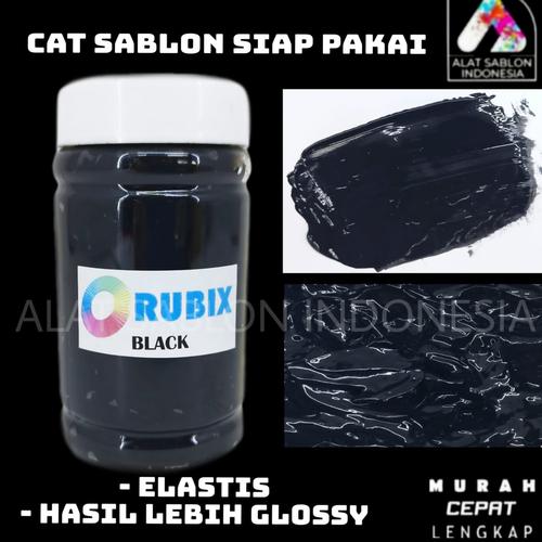 Jual CAT SABLON PASTA GL RUBBER WATER BASED CAT AKRILIK HITAM 100GR ...