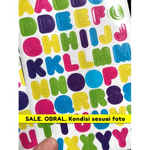 Promo Sticker Huruf Abjad Alphabet Stiker belajar Anak TK PAUD ...