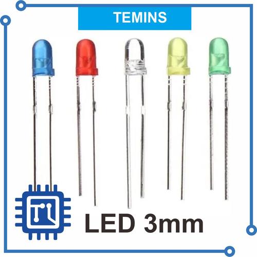 Jual LED 3mm 3 mm Merah Kuning Hijau Biru Orange Putih - Kuning - Kota ...