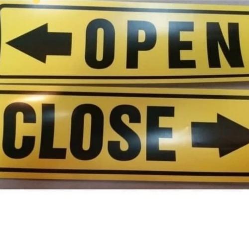 Jual STIKER SIGN 30×10cm OPEN/CLOSE MURAH. RAMBU K3 SAFETY - Jakarta ...