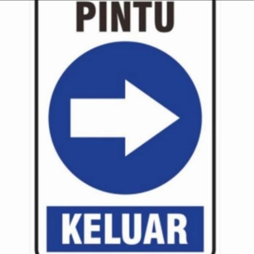 Jual STIKER sign PANAH PINTU KELUAR. stiker vinyl rambu K3 - Jakarta ...