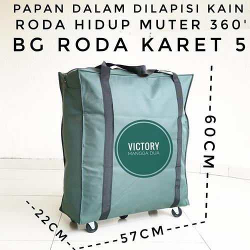 Jual tas roda jumbo travel troli belanja barang tote merah - Jakarta ...