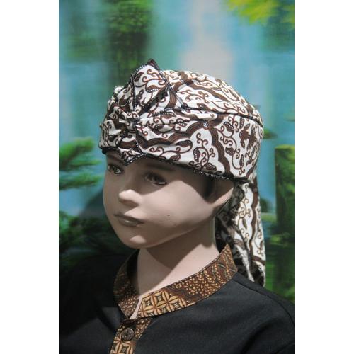 Jual blankon iket sunda jawa atas tutup batik dewasa & anak (putih ...