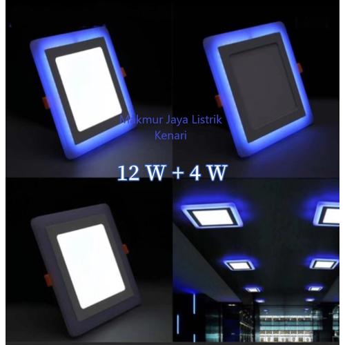 Jual Downlight LED Panel 6 WATT 12 Watt INBOW KOTAK BULAT 2 WARNA PUTIH ...
