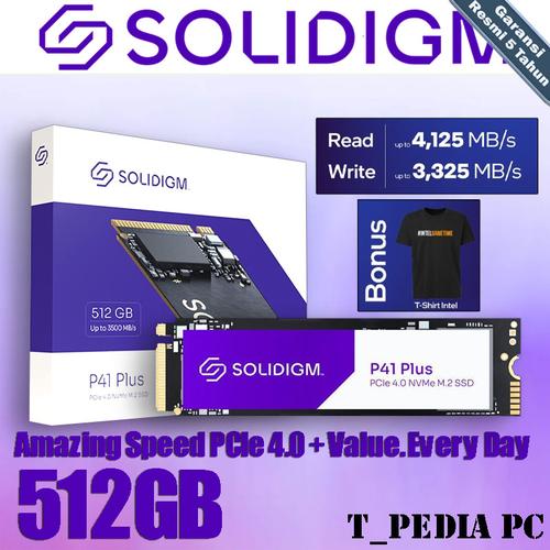 Promo SSD SOLIDIGM P41+ BY SK HYNIX 512GB -P41 Plus M.2 NVMe PCIe Gen 4 ...