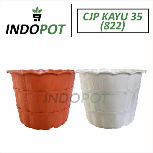 Jual Pot Kayu CJP Ukuran 35 (822) Pot Motif Kayu Besar Pot Plastik Pot ...
