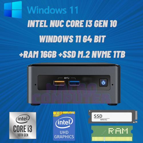 Jual INTEL NUC i3 GEN 10 + WIN 11 ORI | + RAM + SSD | FULLSET SIAP ...