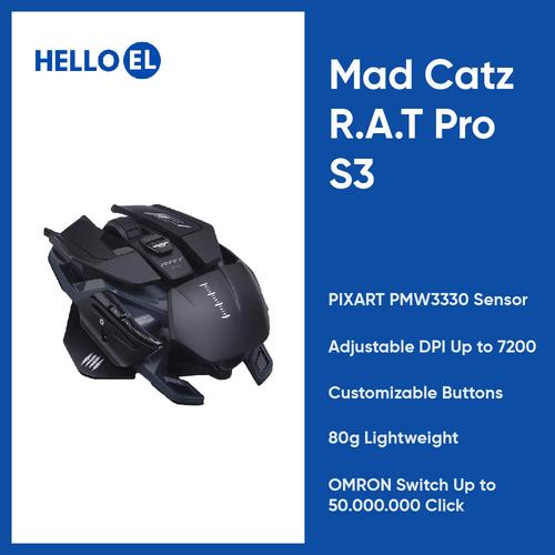 Jual Mad Catz R.A.T Pro S3 Rat Pro S3 Wired Lightweight Gaming Mouse ...