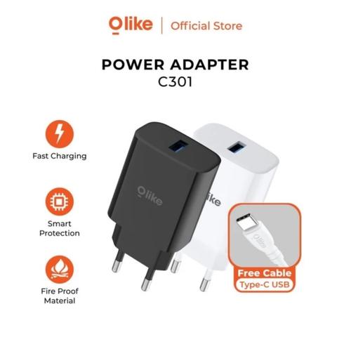 Jual Olike C301 Adapter 18W free Type C cable Fast Charging - Kota ...