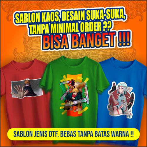 Jual kaos custom satuan Sablon Print DTF tanpa minimal order FULL WARNA - Kab. Bogor - Pikselstd ...