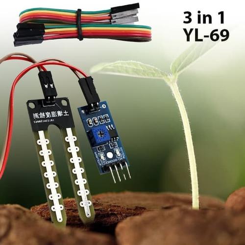 Jual Sensor Kelembaban Tanah Soil Moisture ARDUINO Modul Hygrometer YL ...