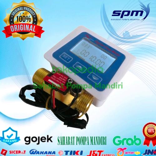 Jual Flow meter Digital control sensor 1/2" inchi Display with water ...