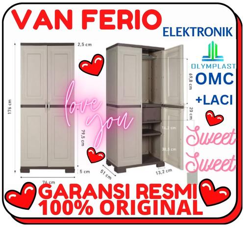 Jual OLYMPLAST LEMARI PAKAIAN PLASTIK LEMARI OMC ST1 POLOS LEMARI 2 ...