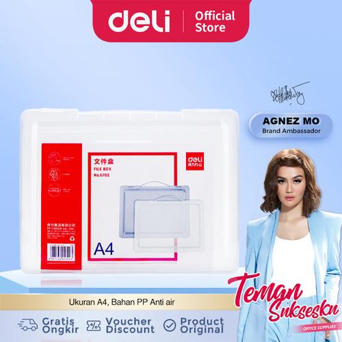 Jual Deli Box File / Box Penyimpan Kertas File Dokumen Transparant 5702 ...