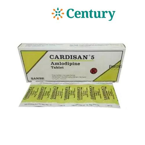 Jual CARDISAN 5MG 1 STRIP 10 TABLET / AMLODIPINE 5 MG / HIPERTENSI ...