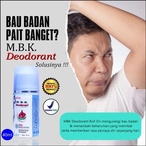 Promo deodorant penghilang bau ketek ketiak pria mbk deodorant roll on ...