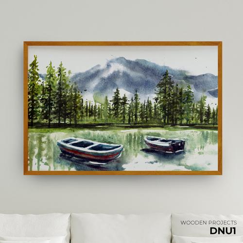 Jual Wooden Projects Hiasan Dinding Frame Pajangan Pemandangan Danau ...