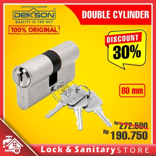 Jual Double Cylinder Dekson Dekkson CYL DC DL 80MM SN Silinder Kunci Pintu - Kota Surabaya ...
