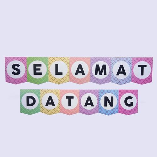 Jual Bunting Flag / Banner flag SELAMAT DATANG / Hiasan Welcome ...