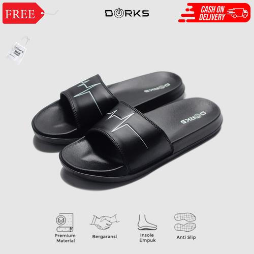 Jual sandal slop sendal pria beat sandal slide slip on pria hitam - Kab ...