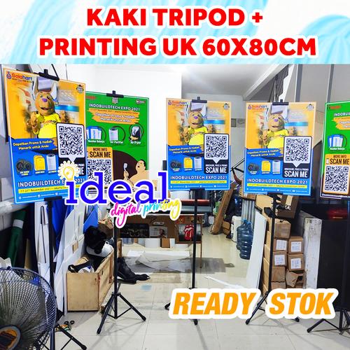 Jual TRIPOD BANNER PRINTING / Tiang promosi 2 sisi / Standing banner ...
