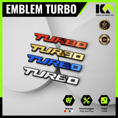 Promo EMBLEM 3D GOLD LOGO TURBO MOBIL MOTOR MUDAH DIPASANG DAN ...