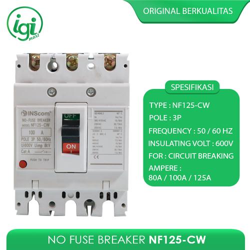 Jual NFB NO FUSE BREAKER NF-125CW 80A - 125A / MCCB NF 125CW 80A-125A - 100A - Kota Surabaya ...