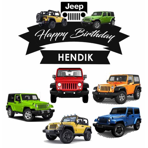 Jual Cake Topper Jeep / Topper kue Mobil Jeep / Hiasan kue Mobil Jeep ...