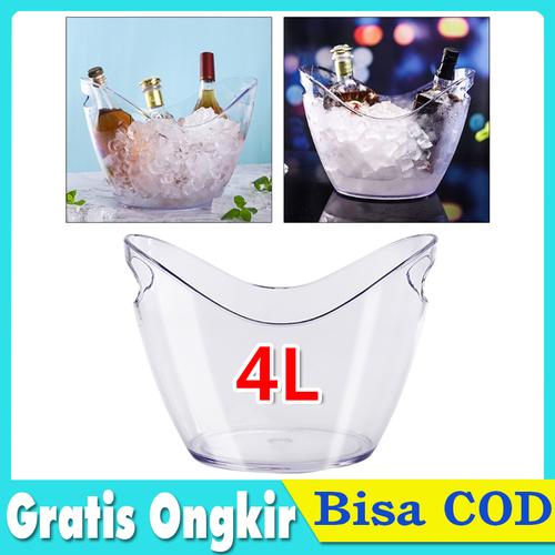 Jual Ice Bucket Wine Beer Ember Bir Es Acrylic Transparan 4L - PP-4L ...