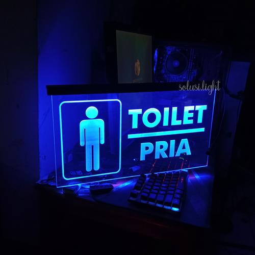 Jual Lampu Akrilik TOILET - Tulisan TOILET LED Penanda Kamar Mandi ...