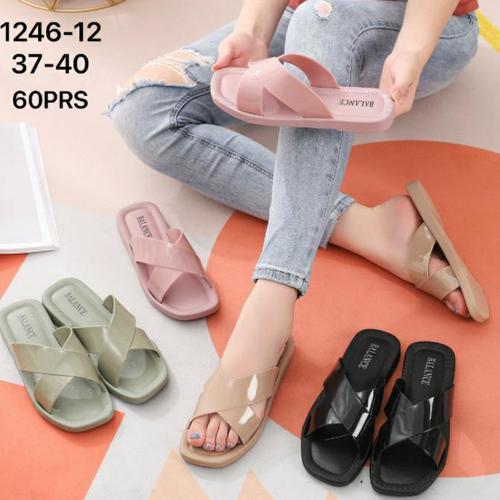 Promo sandal wanita karet jelly slop motif silang - pink, 37 - Kab ...
