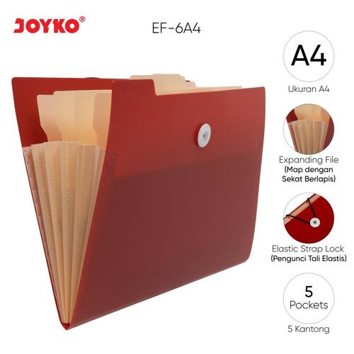 Jual Expanding File A4 5 Pockets / Map Dokumen Harmonika JOYKO EF-6A4 ...