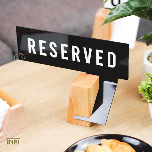 Jual Reserved Meja Restauran Papan Tanda Sign Reserved Akrilik Kayu ...